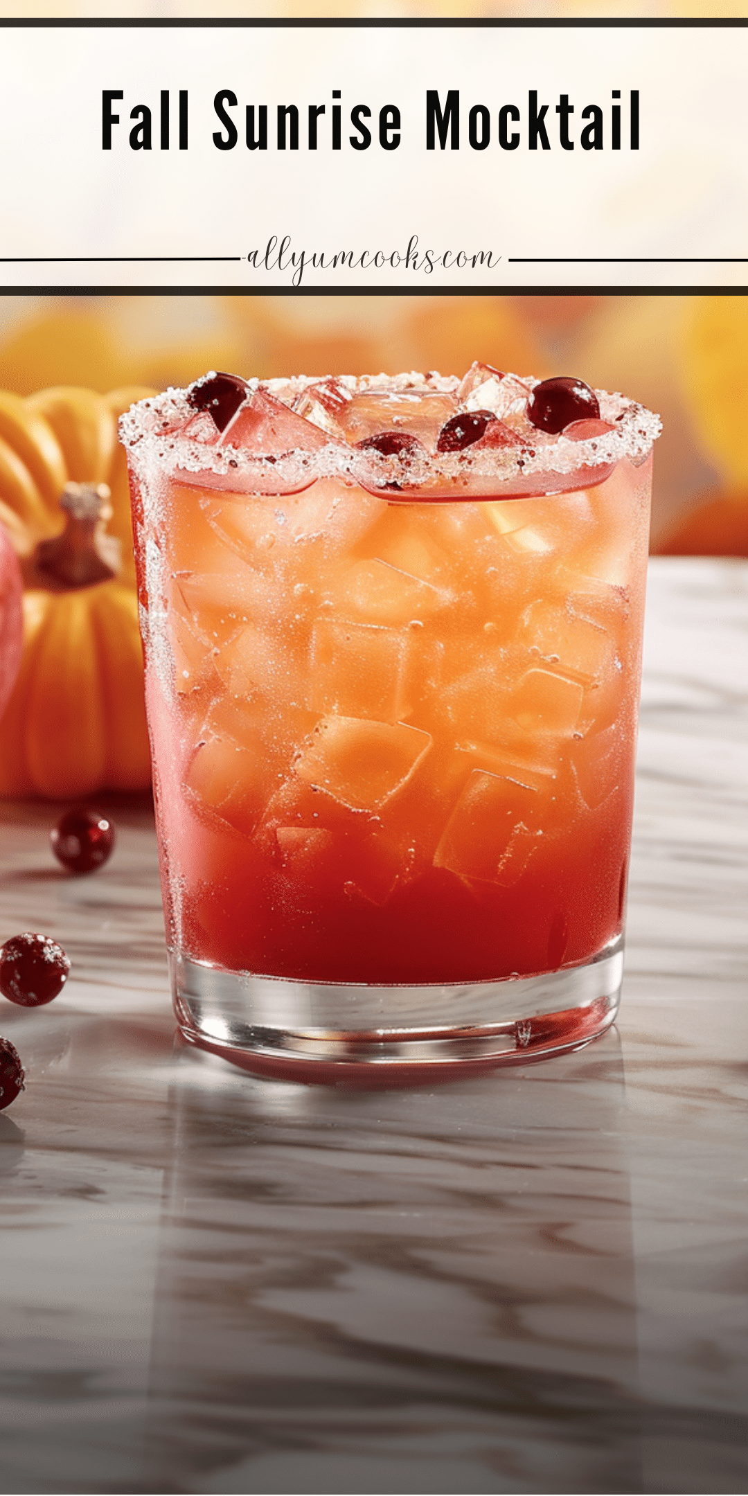 Fall Sunrise Mocktail | All Yum Cooks
