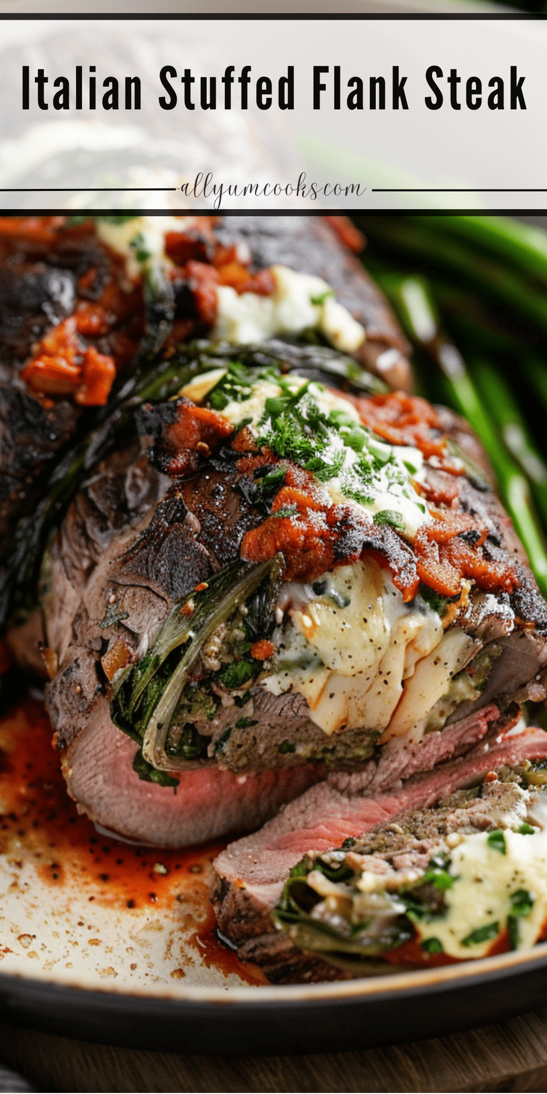 Italian Stuffed Flank Steak - All Yum Cooks