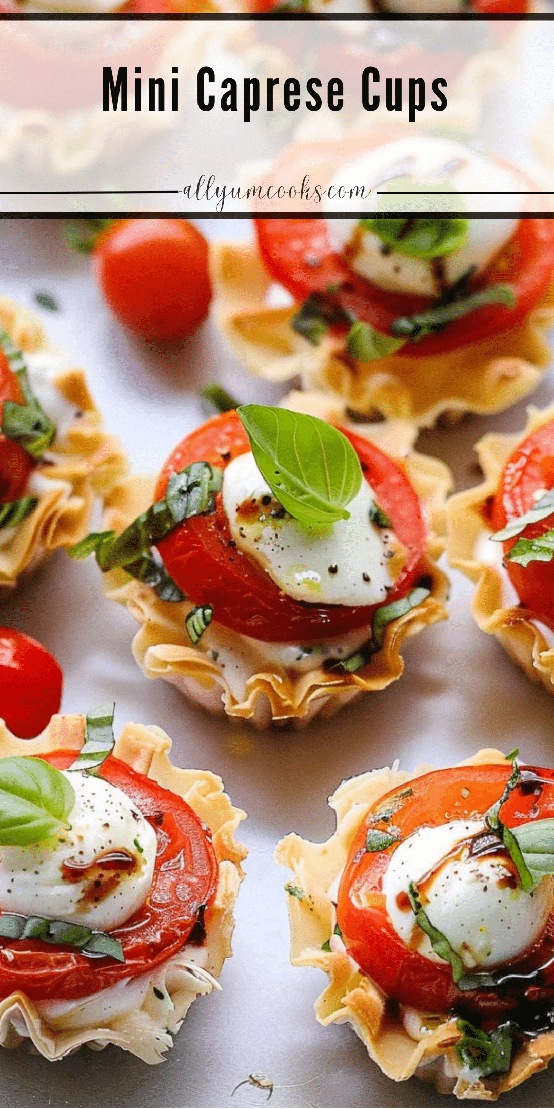 Mini Caprese Cups | All Yum Cooks