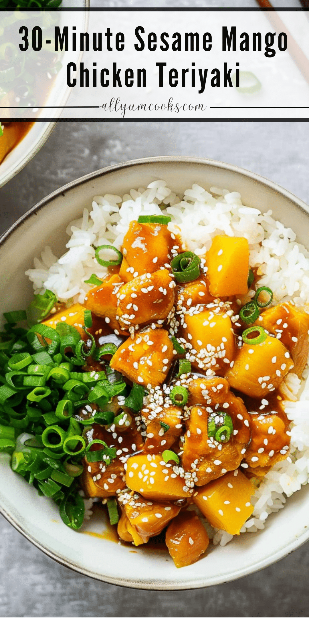 30-Minute Sesame Mango Chicken Teriyaki | All Yum Cooks