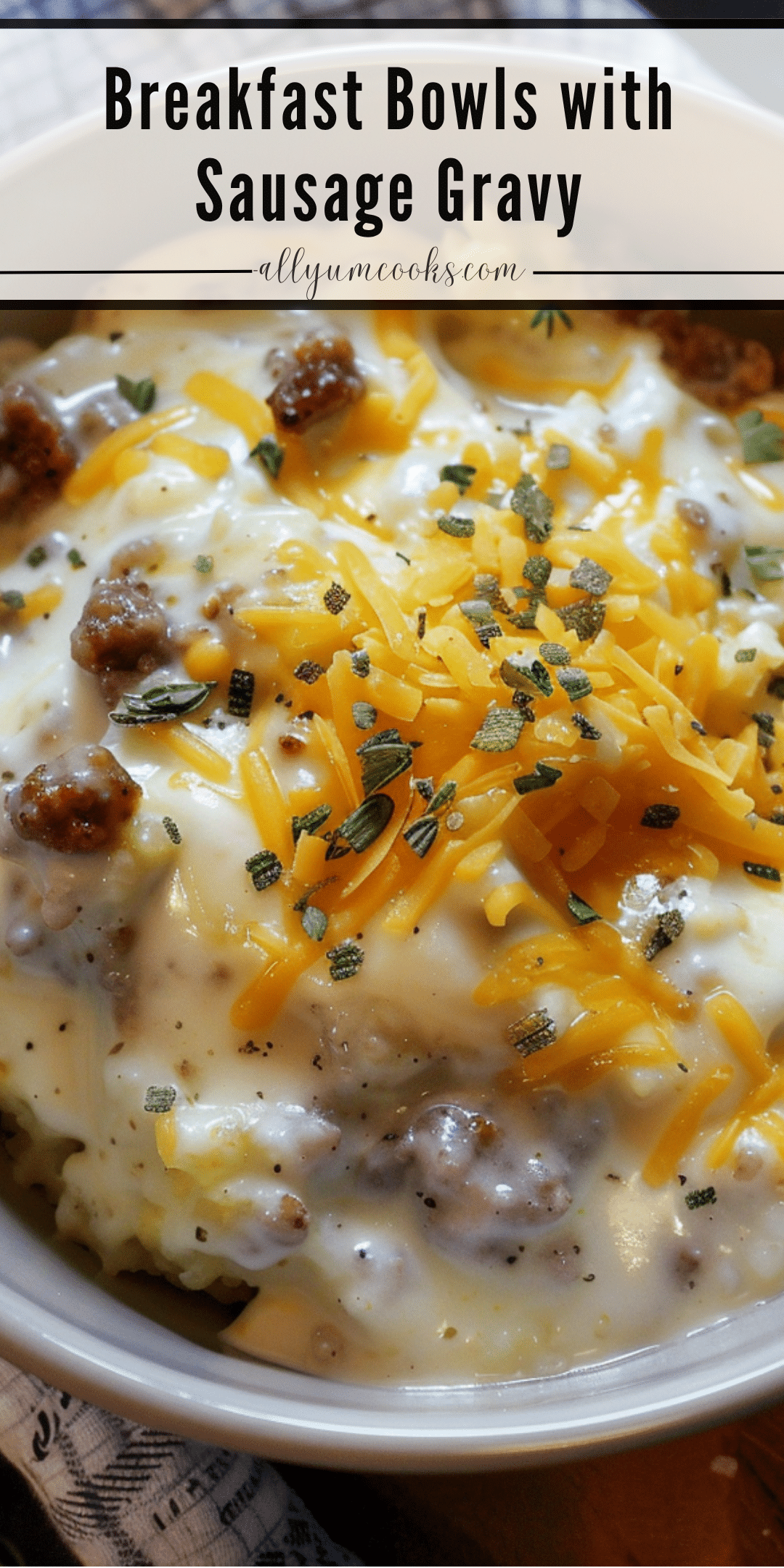 Breakfast Bowls with Sausage Gravy | All Yum Cooks