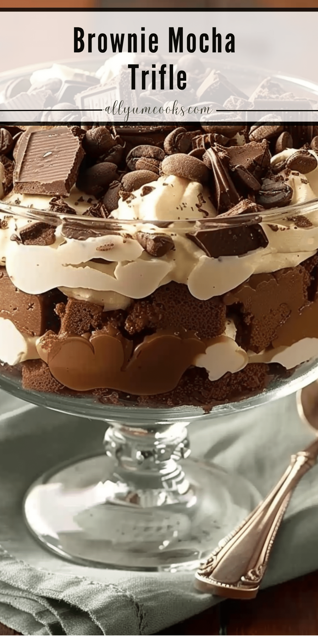 Brownie Mocha Trifle | All Yum Cooks