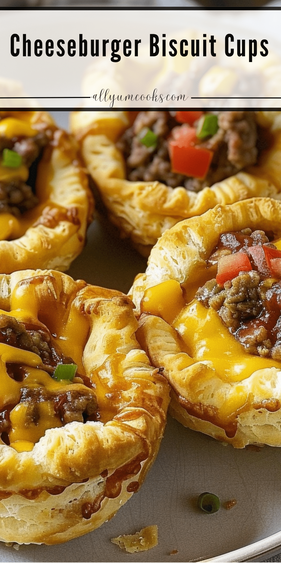 Cheeseburger Biscuit Cups | All Yum Cooks