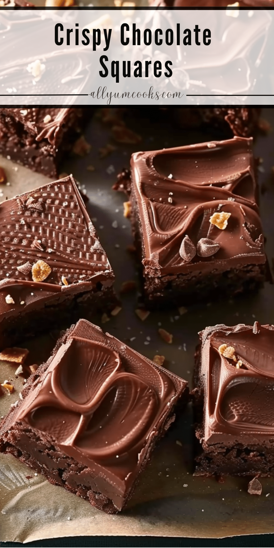 Crispy Chocolate Squares | All Yum Cooks