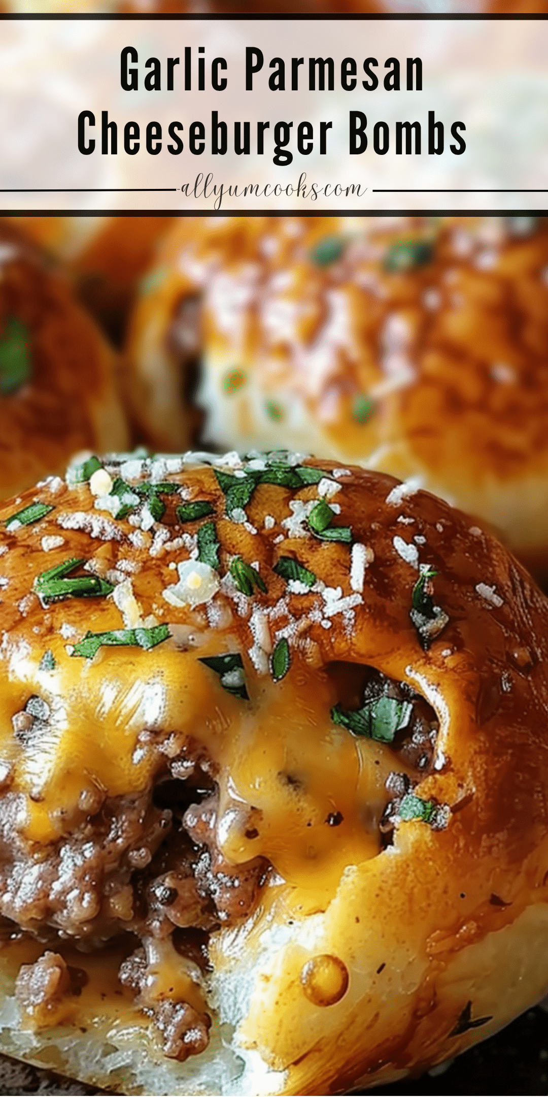 Garlic Parmesan Cheeseburger Bombs | All Yum Cooks