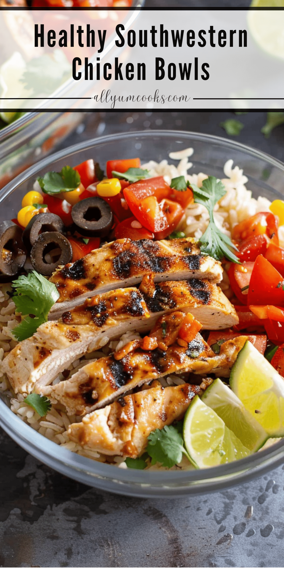 Healthy Southwestern Chicken Bowls | All Yum Cooks