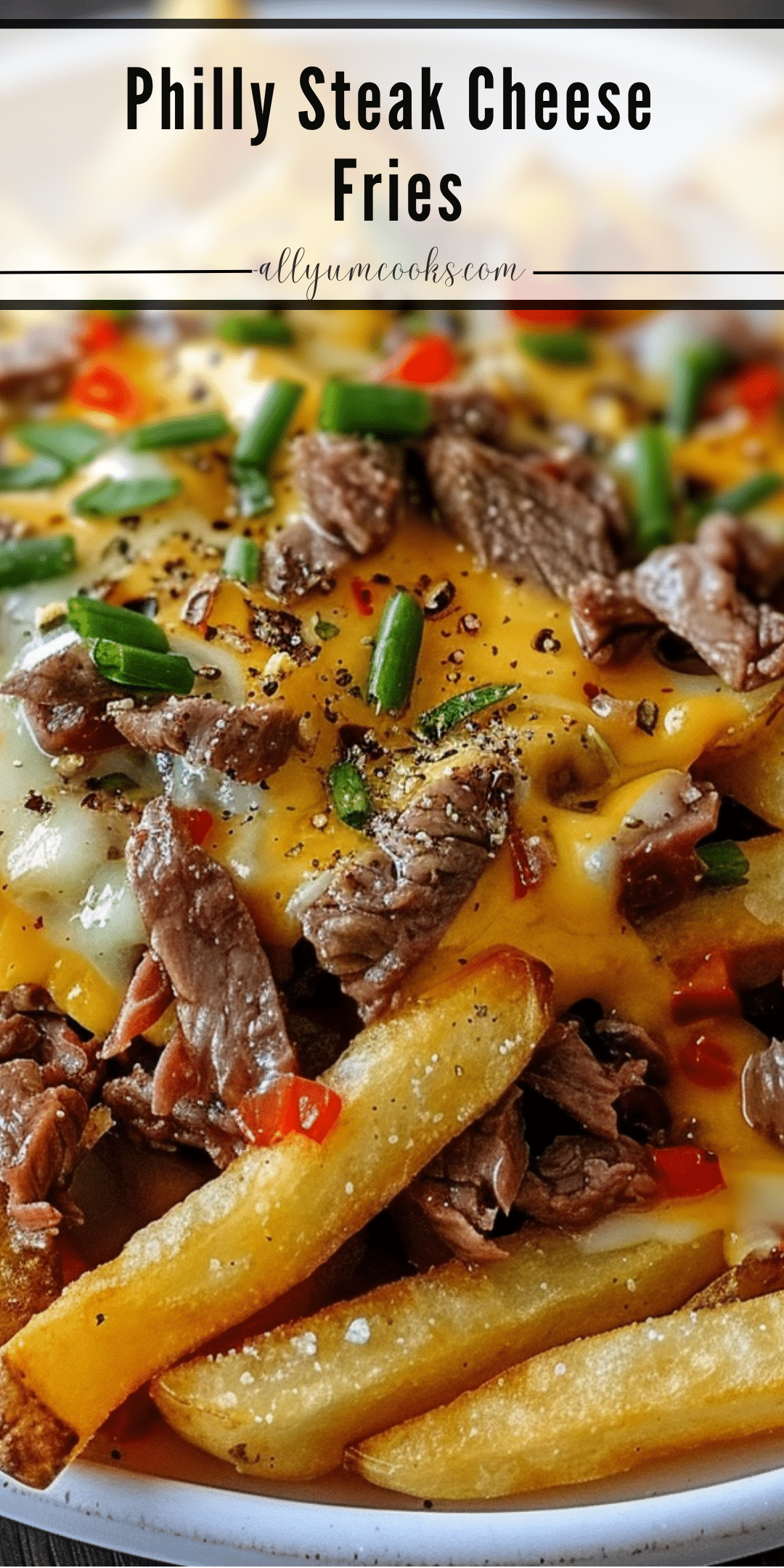 Philly Steak Cheese Fries | All Yum Cooks