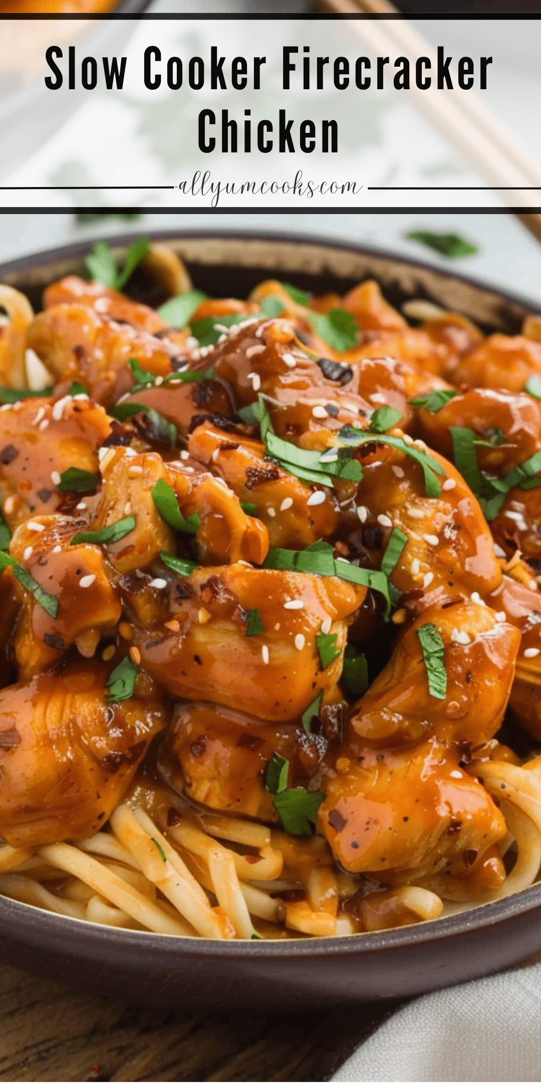 Slow Cooker Firecracker Chicken - All Yum Cooks