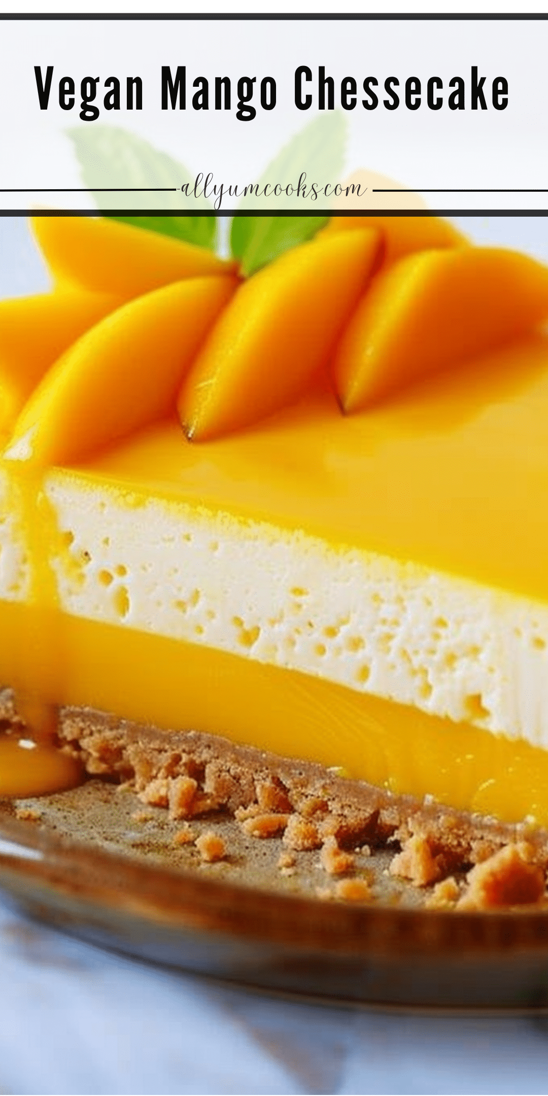 Vegan Mango Cheesecake - All Yum Cooks