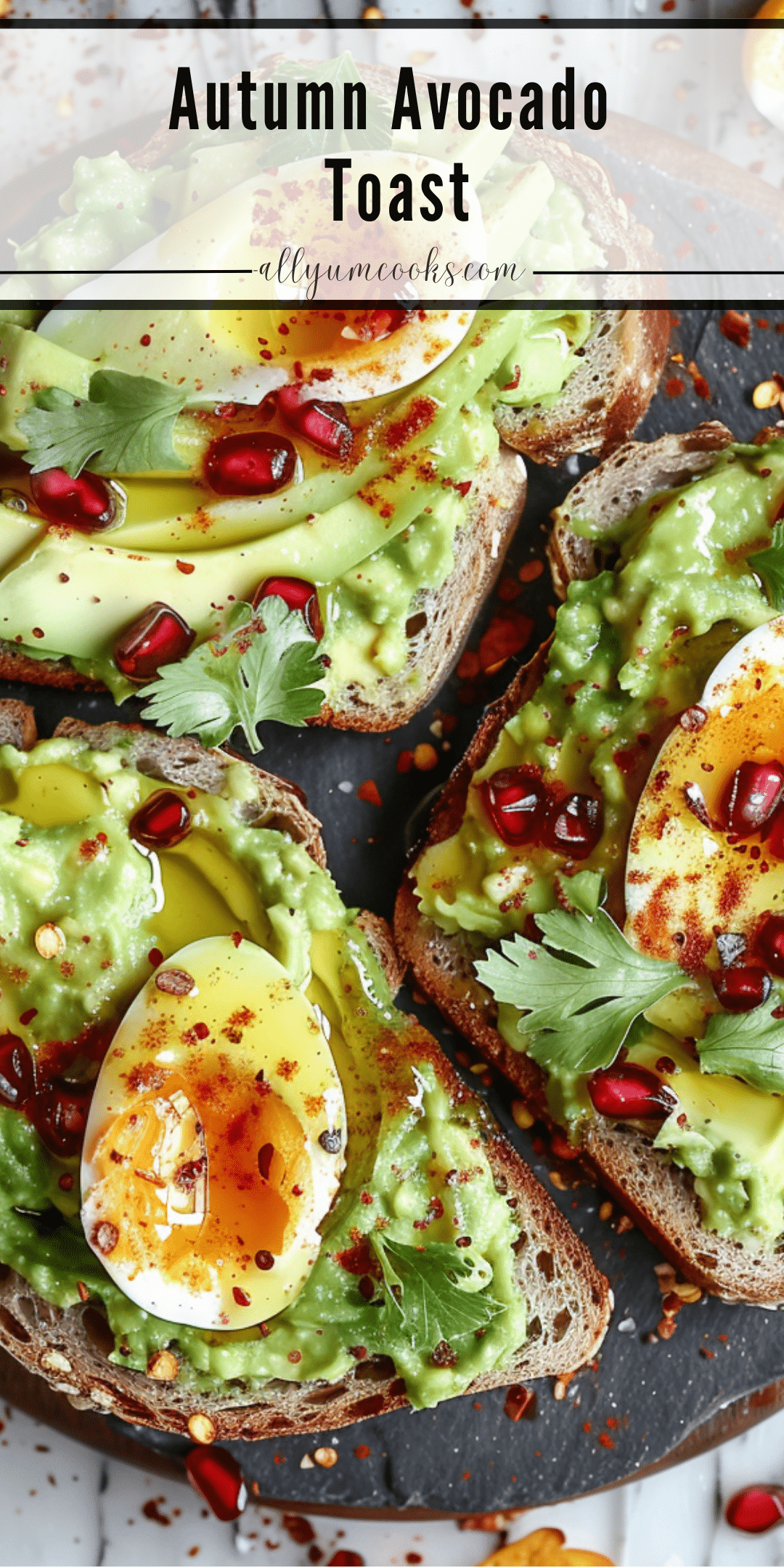 Autumn Avocado Toast - All Yum Cooks