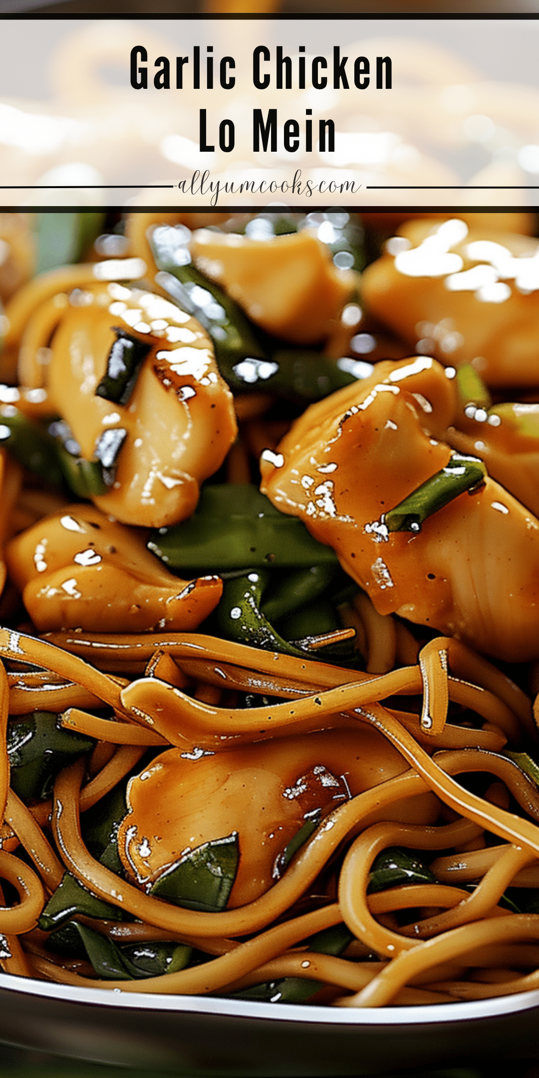 Garlic Chicken Lo Mein | All Yum Cooks
