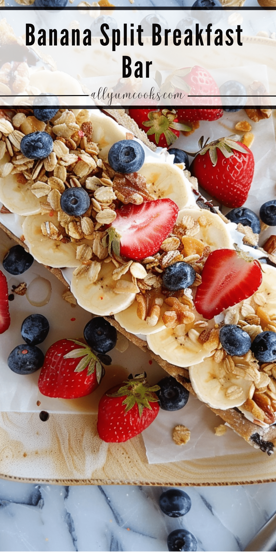 Banana Split Breakfast Bar | All Yum Cooks