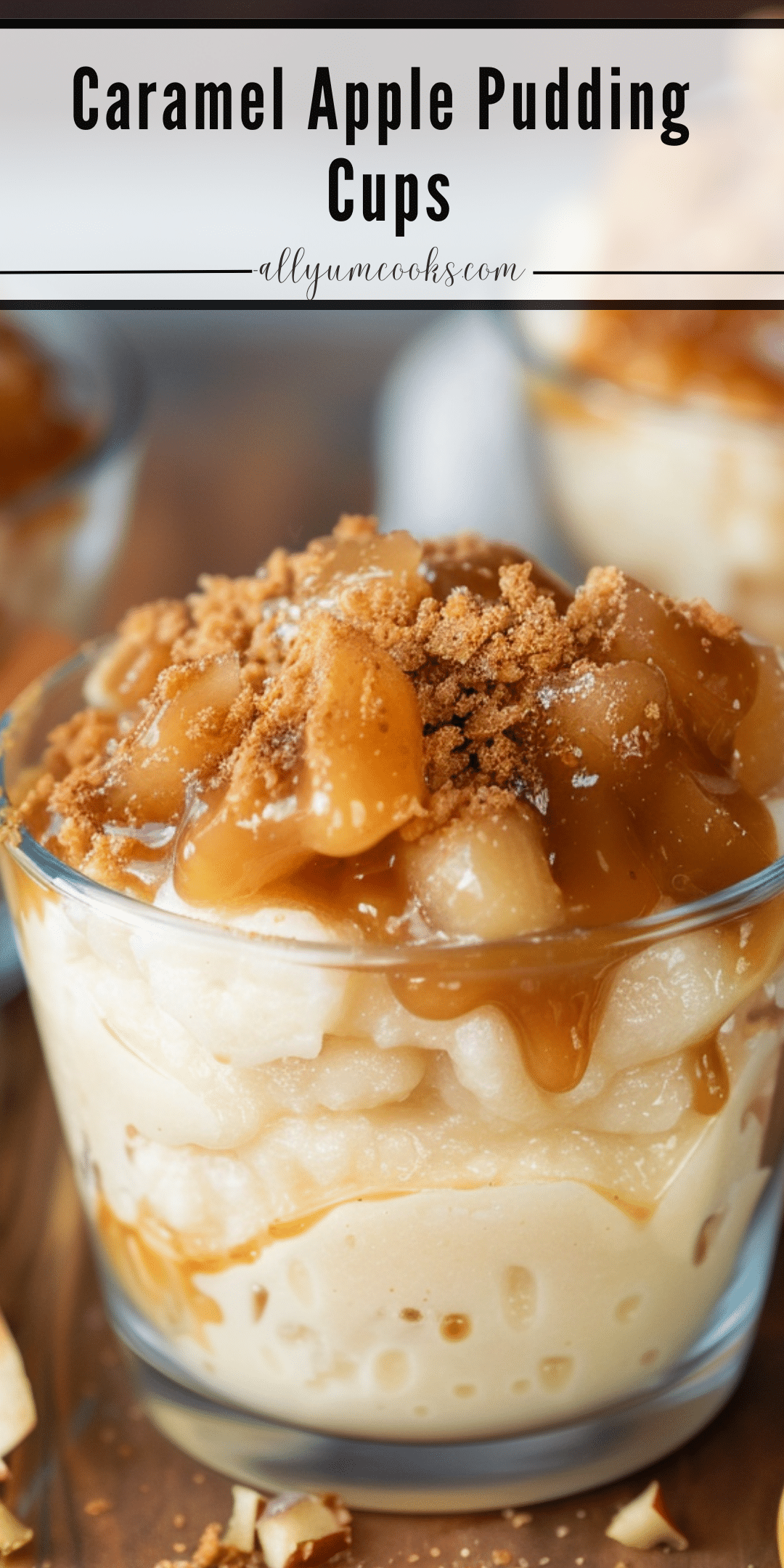 Caramel Apple Pudding Cups | All Yum Cooks