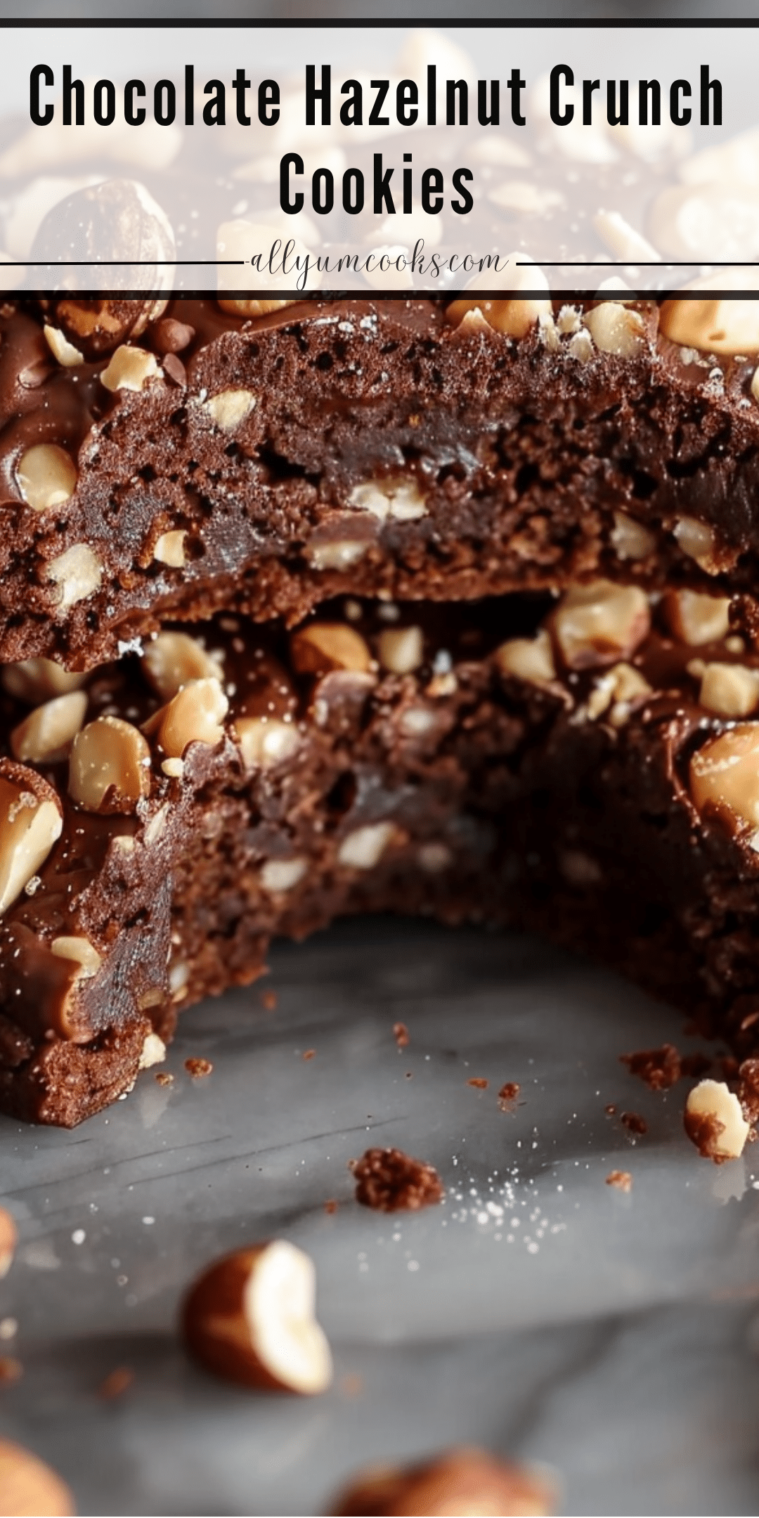 Chocolate Hazelnut Crunch Cookies | All Yum Cooks