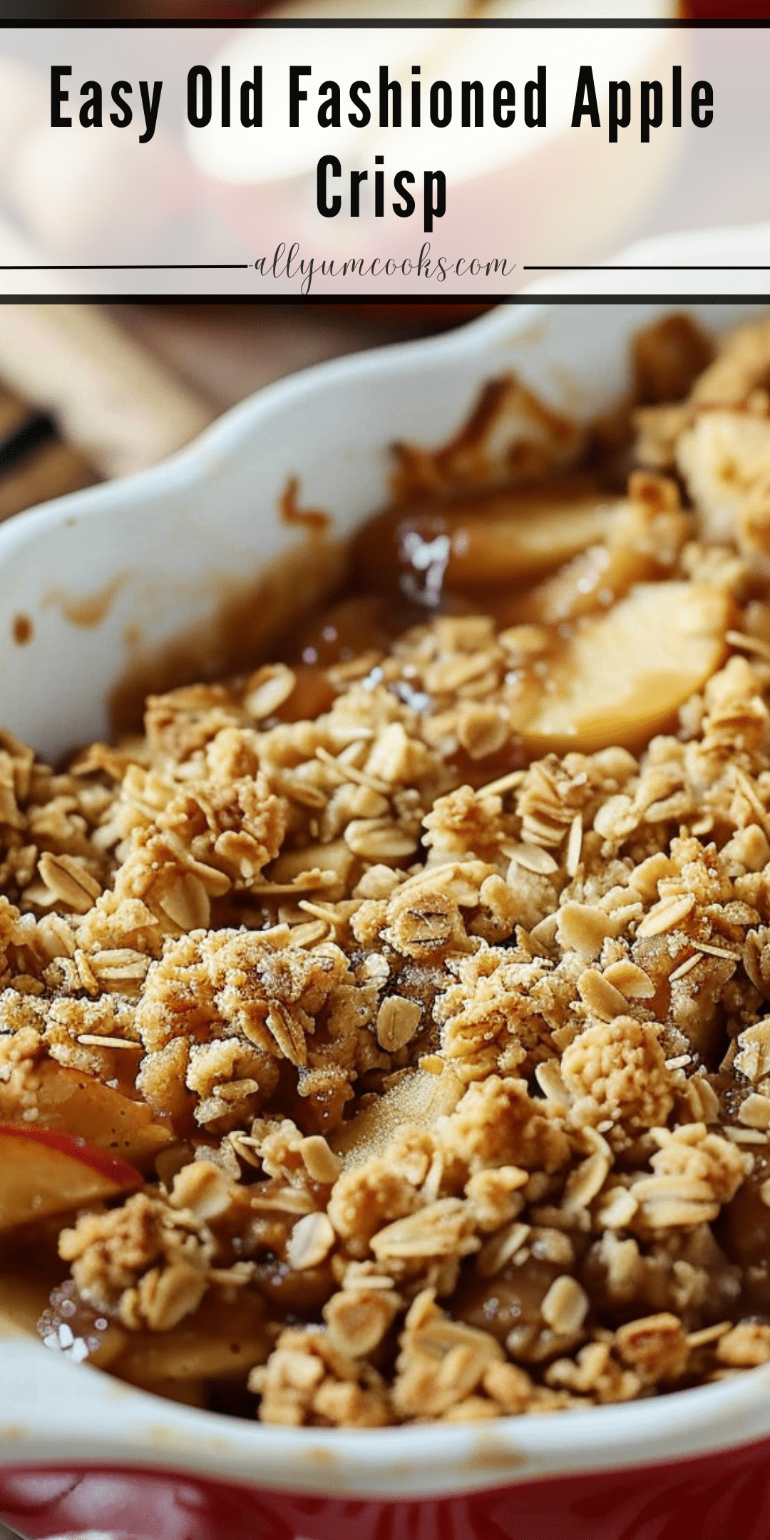 Easy Old Fashioned Apple Crisp | All Yum Cooks