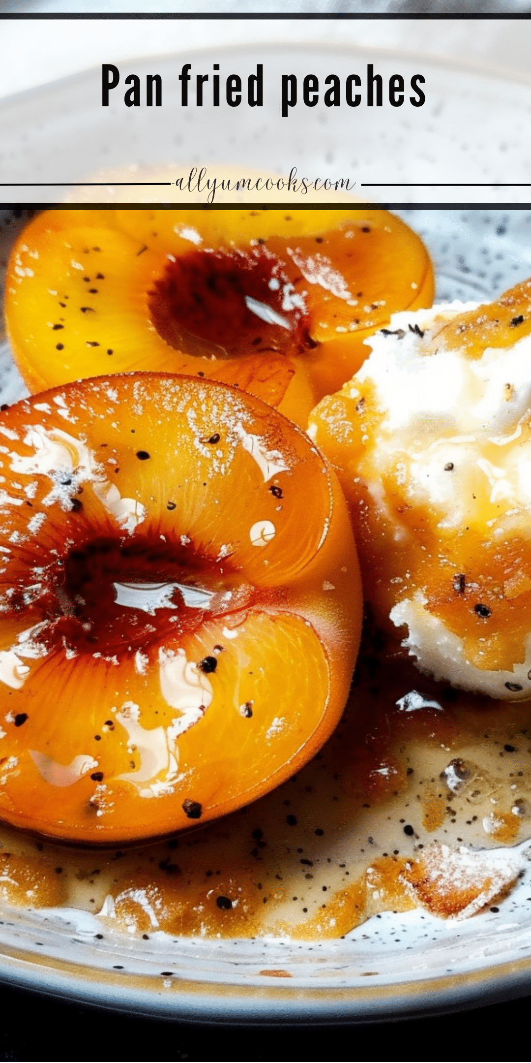 Easy Pan Fried Peaches with Sugar and Cinnamon | All Yum Cooks