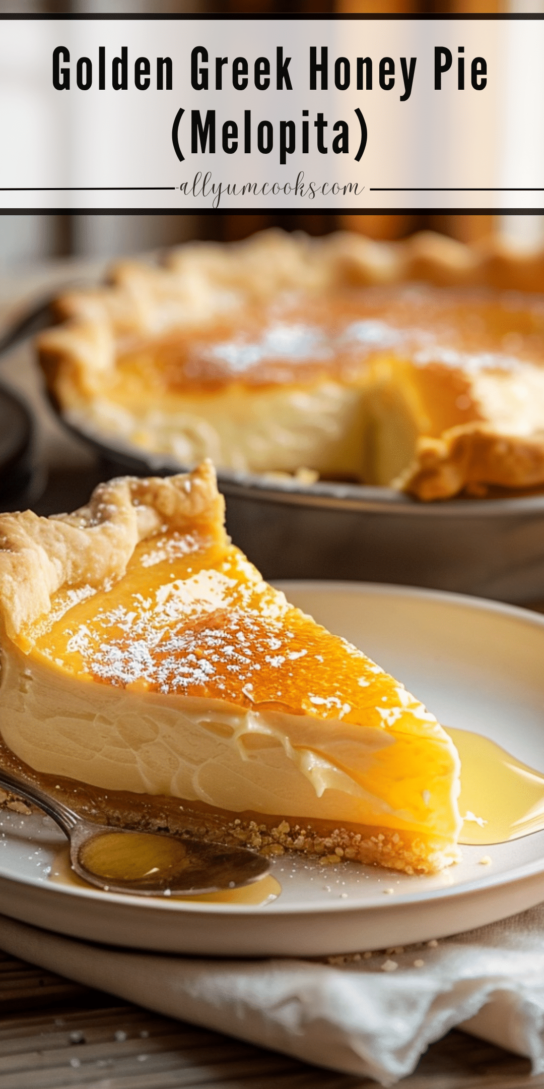 Golden Greek Honey Pie (Melopita) | All Yum Cooks