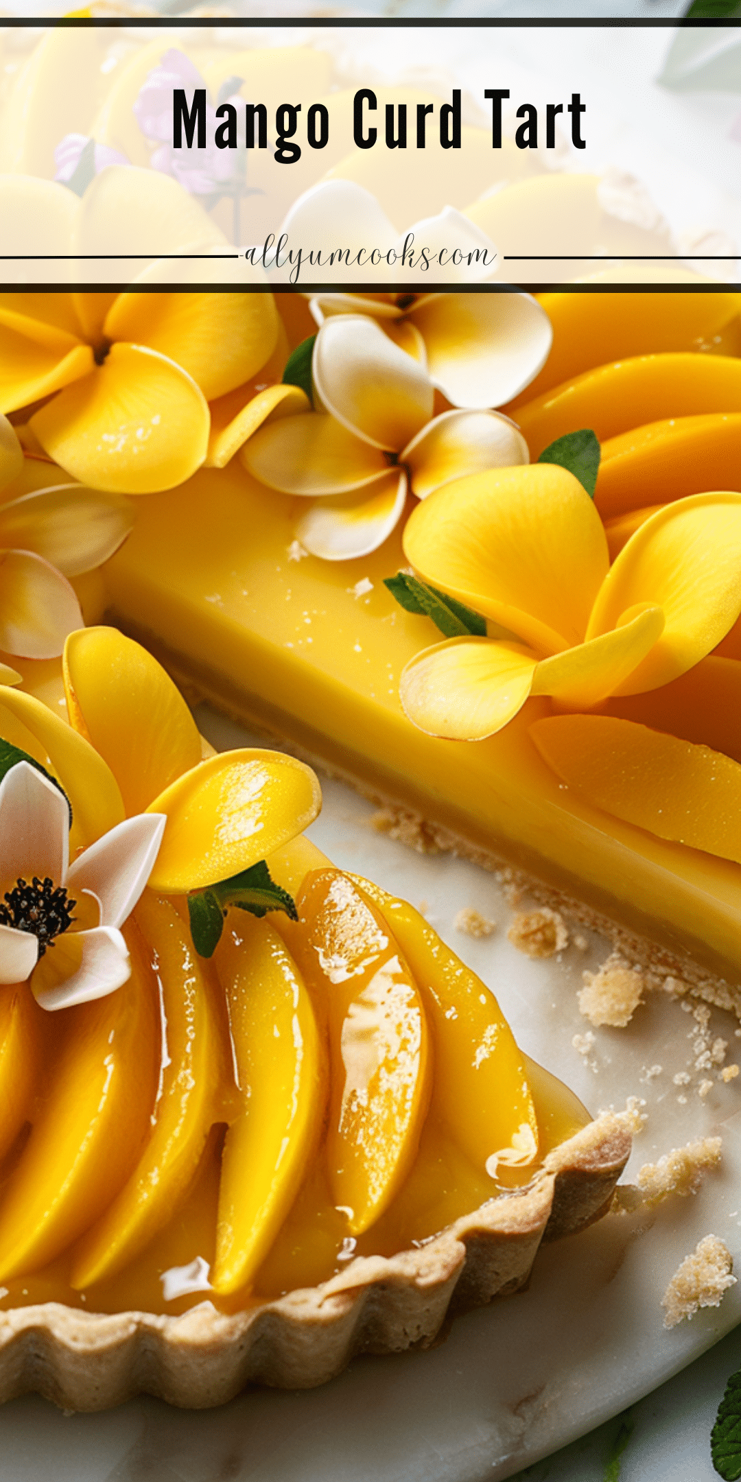 Mango Curd Tart | All Yum Cooks