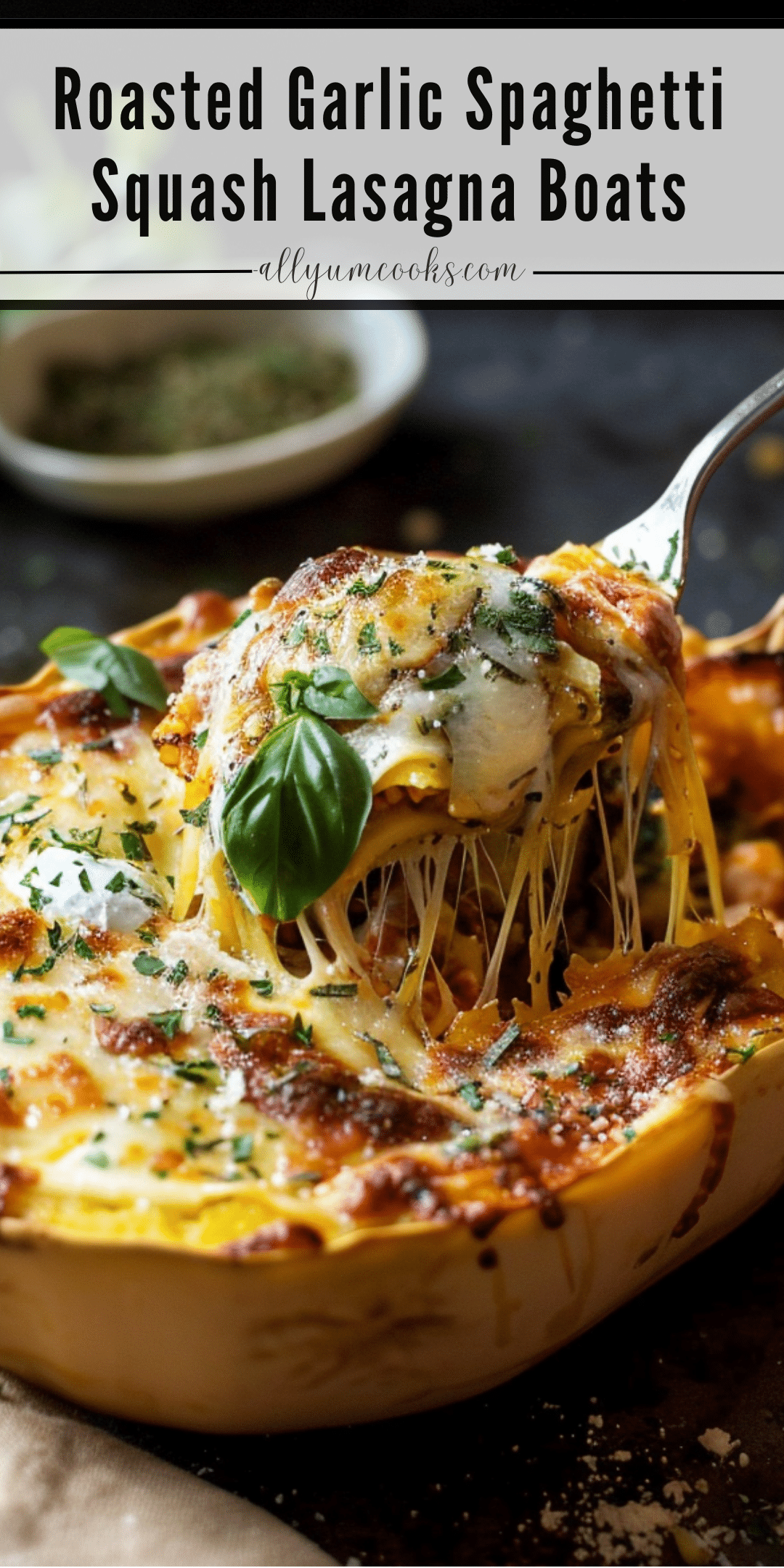 Roasted Garlic Spaghetti Squash Lasagna Boats | All Yum Cooks