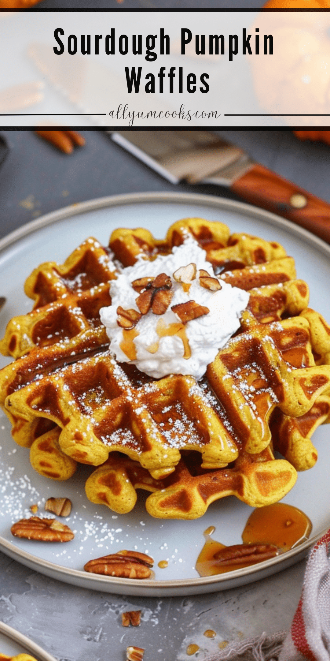 Sourdough Pumpkin Waffles | All Yum Cooks