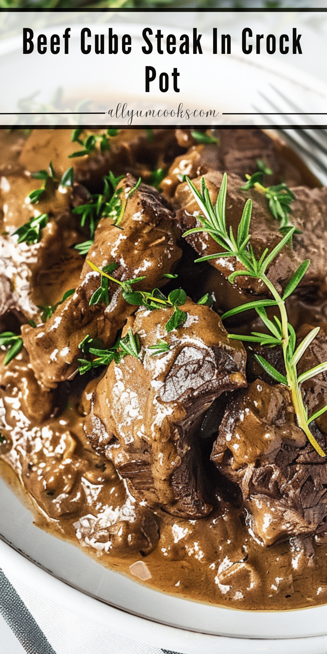 Beef Cube Steak in the Crock Pot (Slow Cooker) | All Yum Cooks
