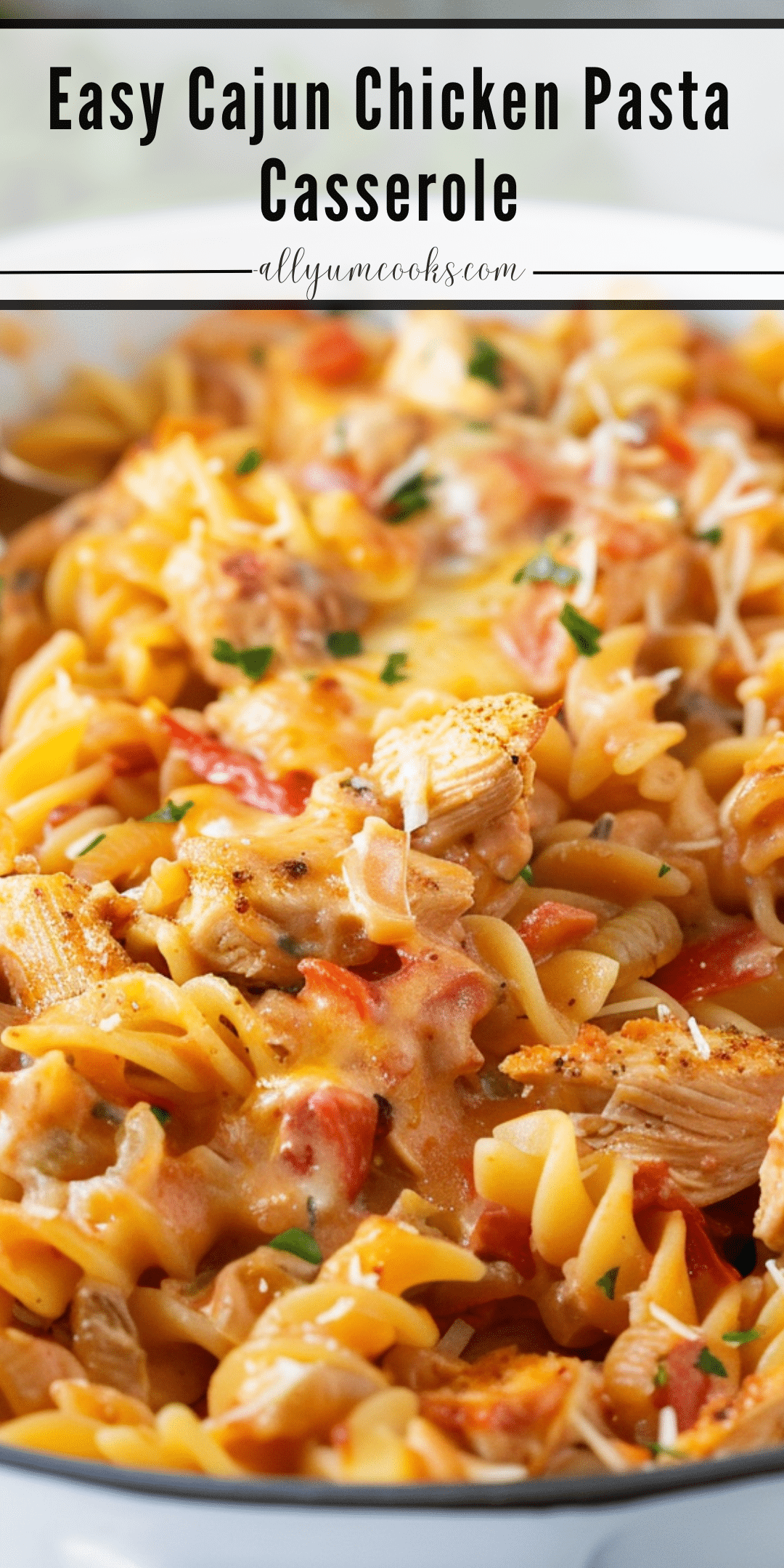 Easy Cajun Chicken Pasta Casserole | All Yum Cooks
