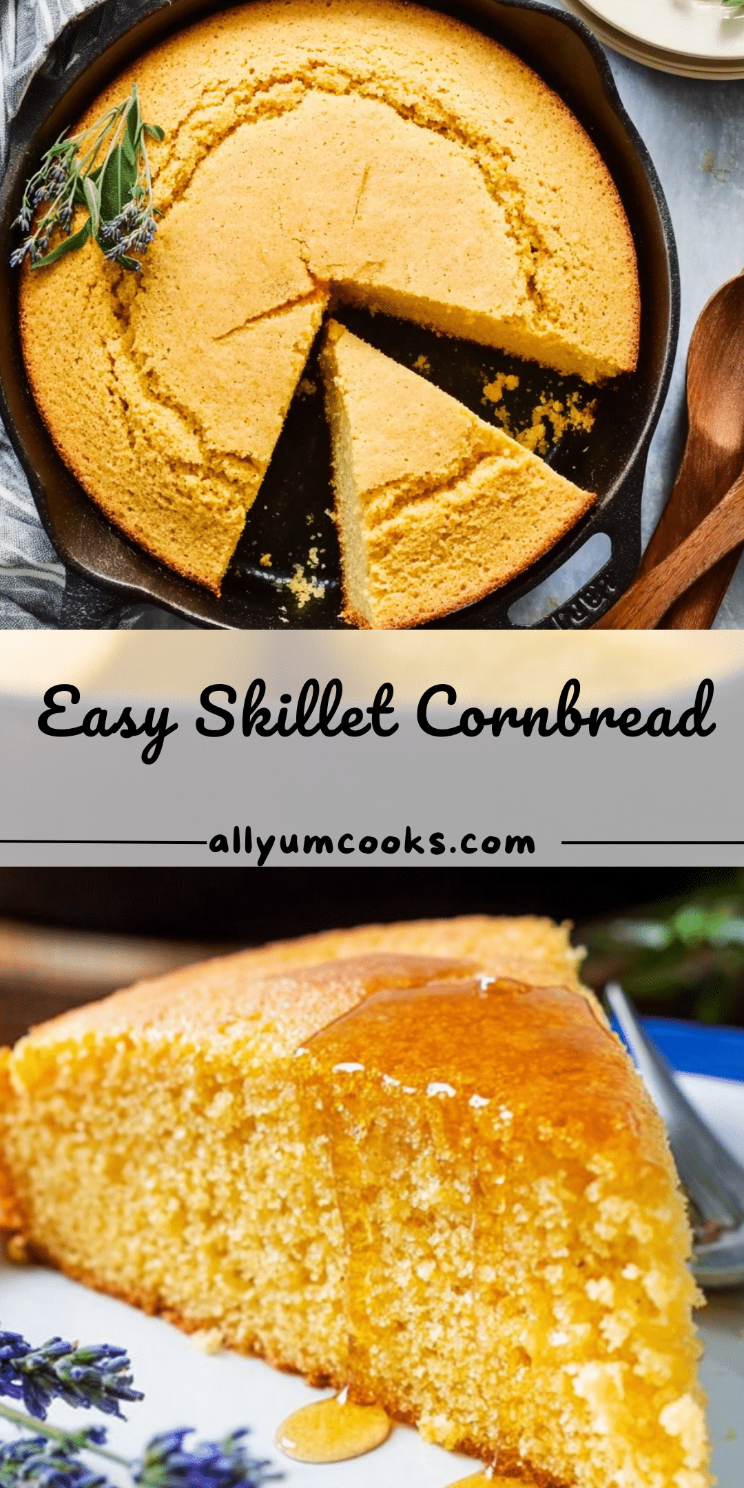Easy Skillet Cornbread | All Yum Cooks