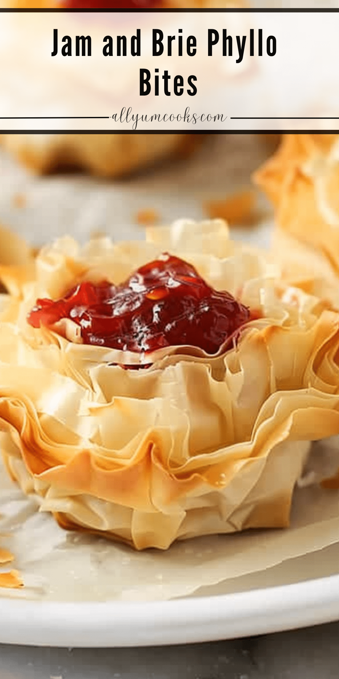 Jam and Brie Phyllo Bites | All Yum Cooks