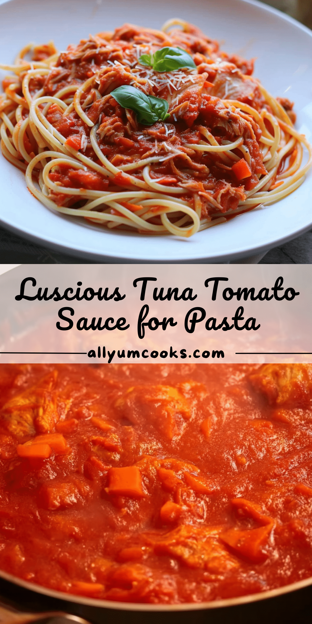 Luscious Tuna Tomato Sauce for Pasta | All Yum Cooks