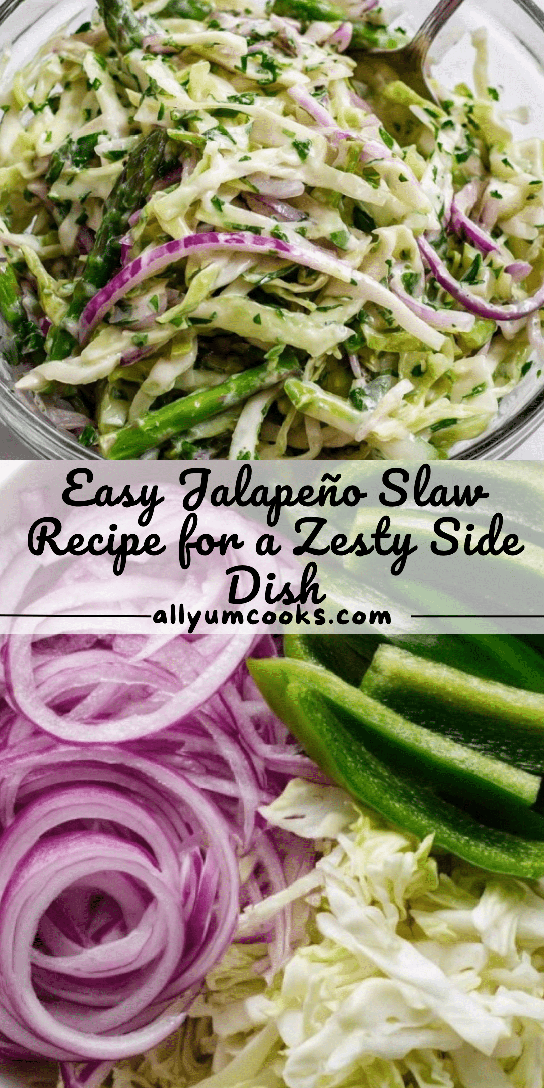 Jalapeño Slaw (Zesty & Creamy) | All Yum Cooks