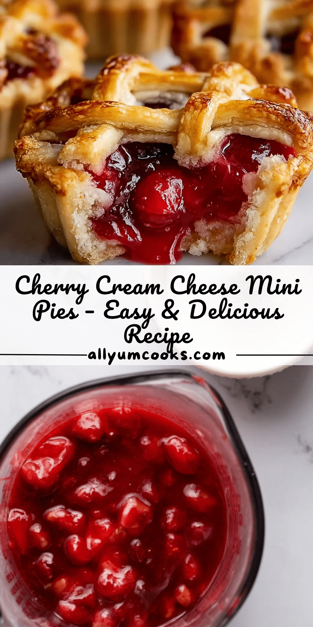 Cherry Cream Cheese Mini Pies – Easy & Delicious Recipe | All Yum Cooks