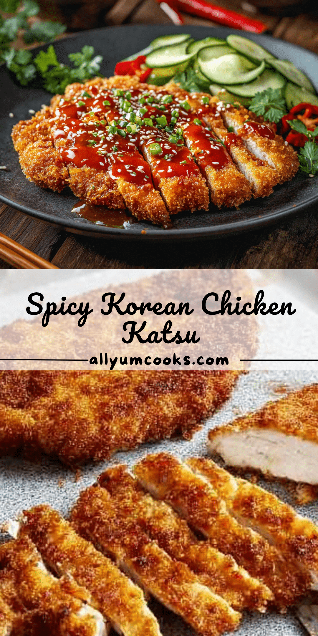 Spicy Korean Chicken Katsu | All Yum Cooks