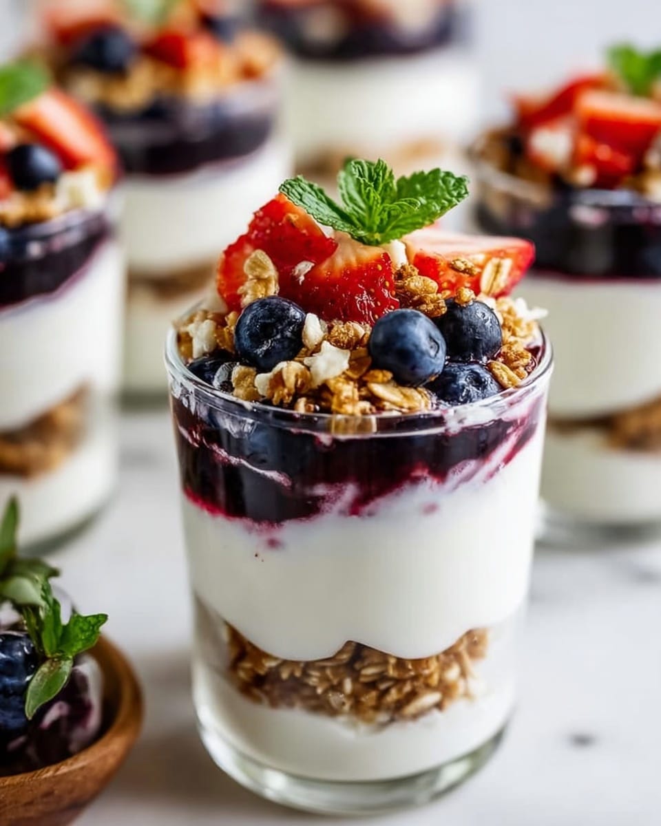 Creamy Greek Yogurt Parfait with Berries and Granola | Delicious & Healthy