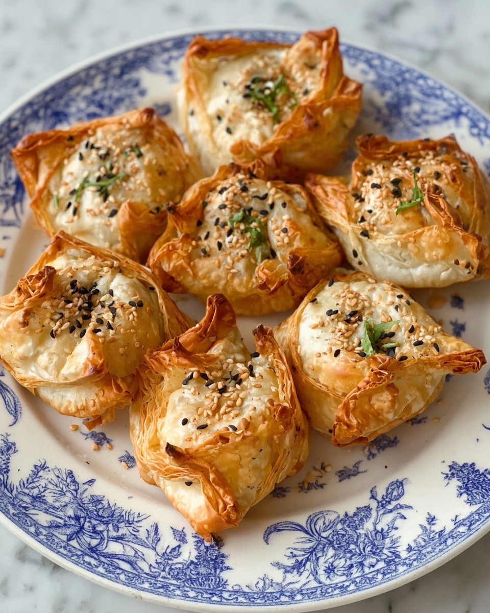 Spinach and Feta Filo Bows: Crispy Savory Appetizer