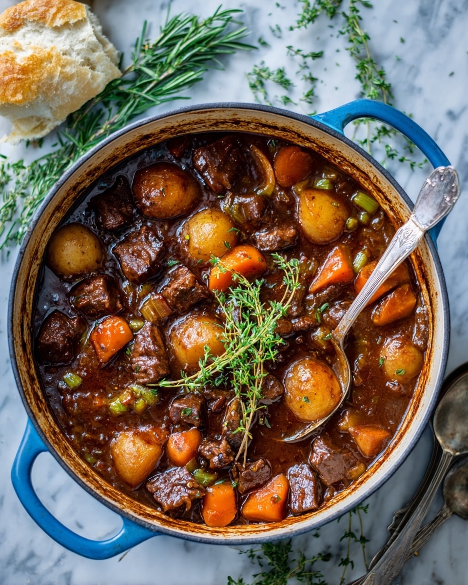 Hearty Slow-Braised Beef Stew with Root Vegetables | Cozy & Flavorful