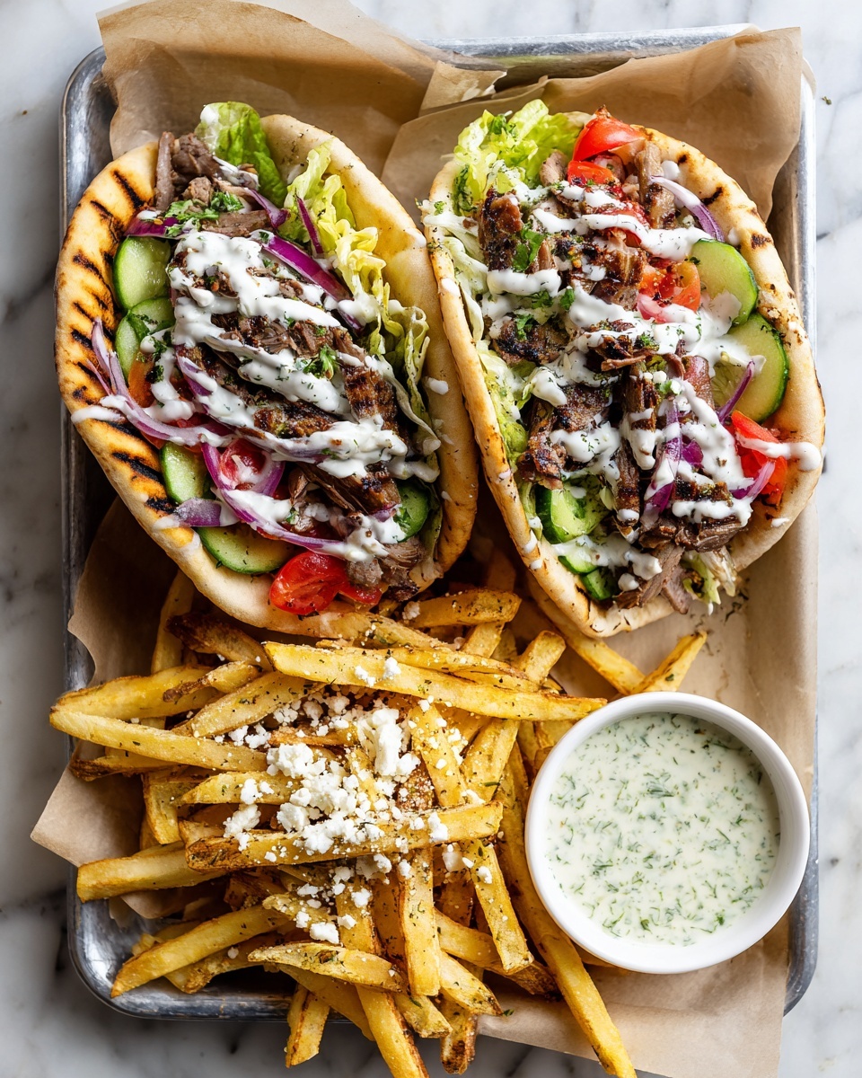 Greek Chicken Gyros with Tzatziki Sauce – Flavorful Mediterranean Delight