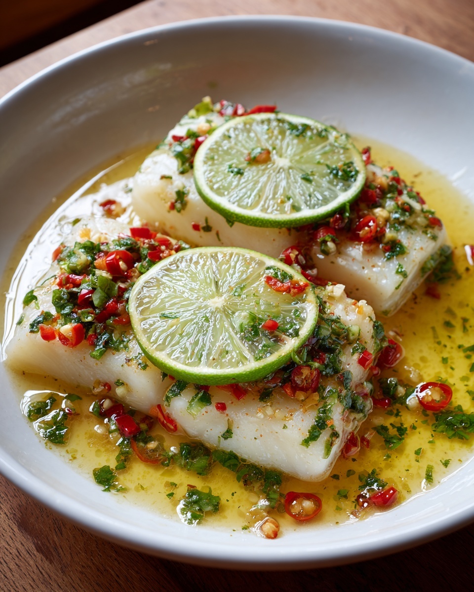 Steamed White Fish with Lime and Garlic – Fresh & Healthy Flavor