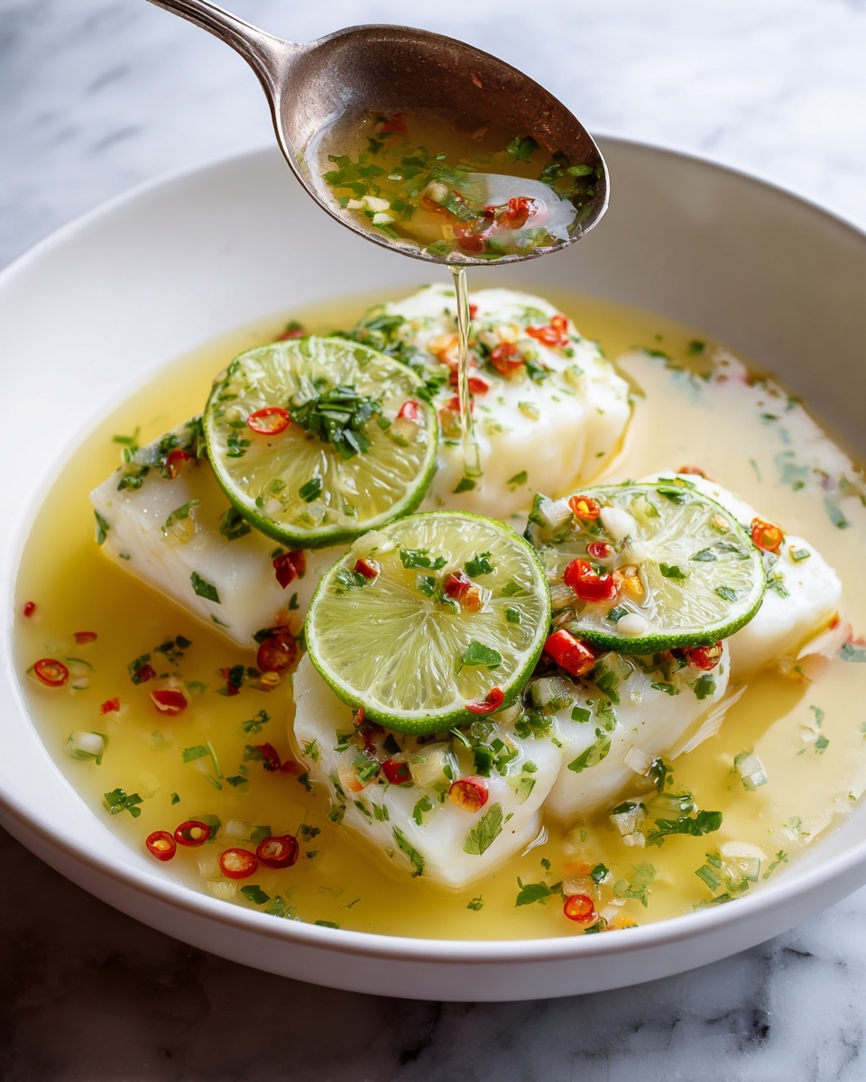 Steamed White Fish with Lime and Garlic – Fresh & Healthy Flavor