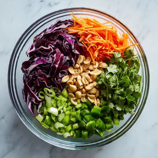 Asian Red Cabbage Slaw with Ginger Sesame Dressing - Fresh & Flavorful