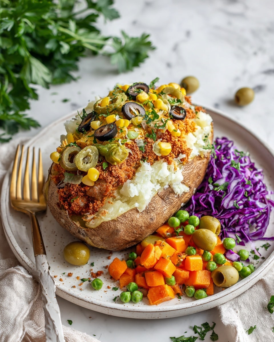 Kumpir Turkish Stuffed Baked Potatoes | Delicious & Easy